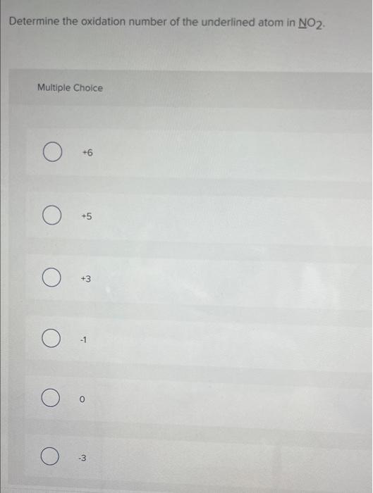 Solved Determine the oxidation number of the underlined atom | Chegg.com