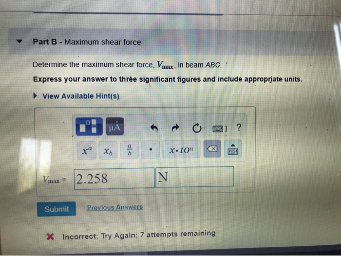 Determine The Maximum Shear Force Vmax In Beam Abc - The Best Picture ...