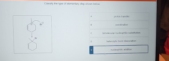 Solved Classity the type of elementary step shown | Chegg.com