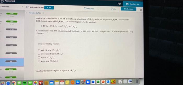Solved Assessment Our Mon, 1 Questions Anment Score Question | Chegg.com