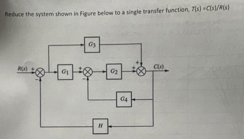 Solved Reduce the system shown in Figure below to a single | Chegg.com