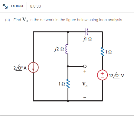 Solved (a) ﻿Find Vo ﻿in the network in the figure below | Chegg.com