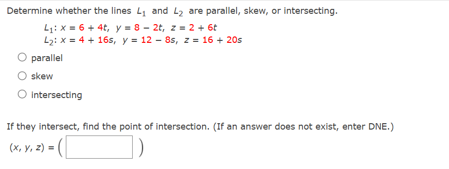 Solved Determine whether the lines L1 ﻿and L2 ﻿are parallel, | Chegg.com