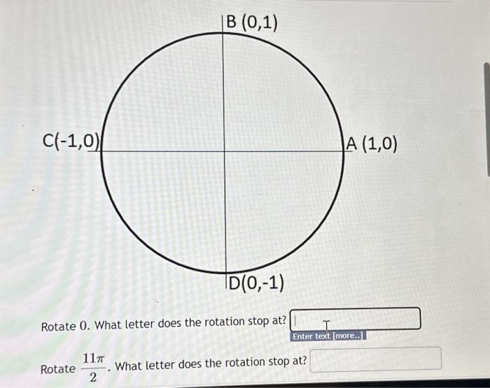 Solved Rotate 0 . What letter does the rotation stop at? | Chegg.com