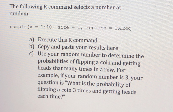 Solved In math, a “fair game” has a very specific | Chegg.com
