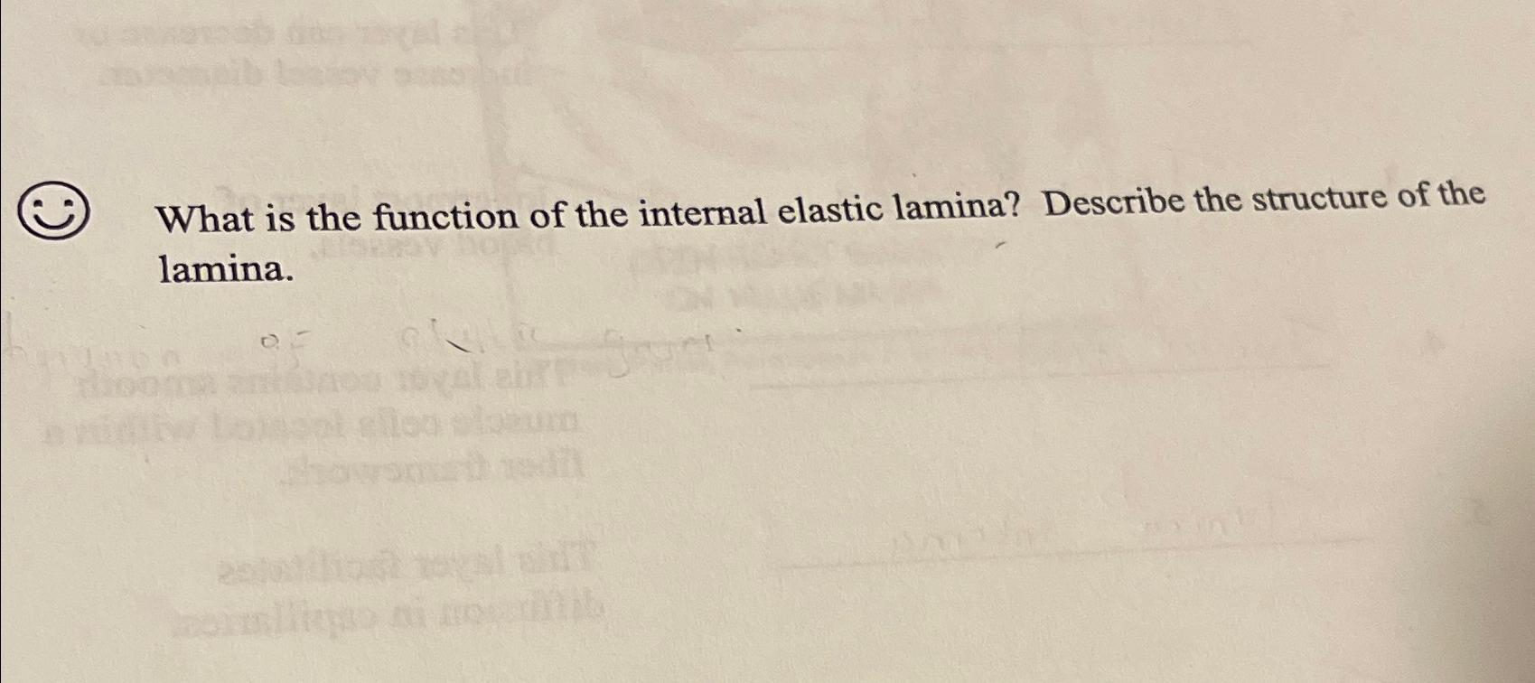 Solved (2) ﻿What is the function of the internal elastic | Chegg.com