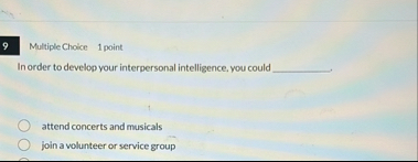 Solved Multiple Choice 1 ﻿pointIn order to develop your | Chegg.com