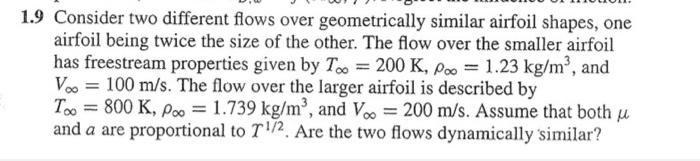 Solved .9 Consider two different flows over geometrically | Chegg.com