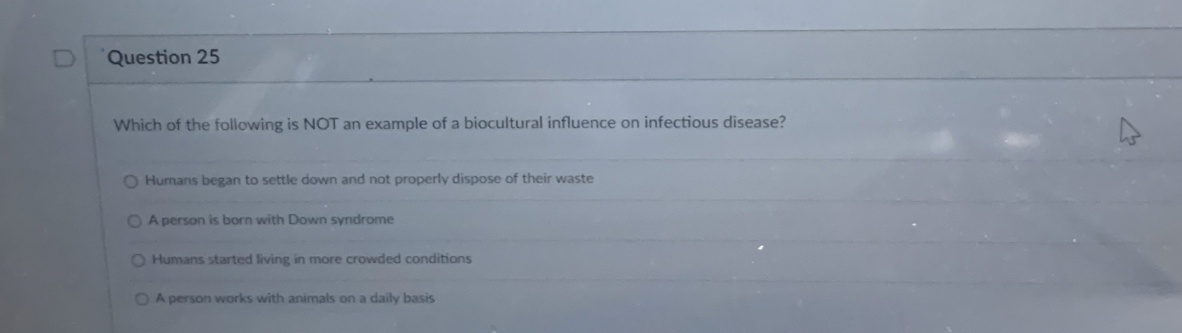 Solved Question 25Which of the following is NOT an example | Chegg.com