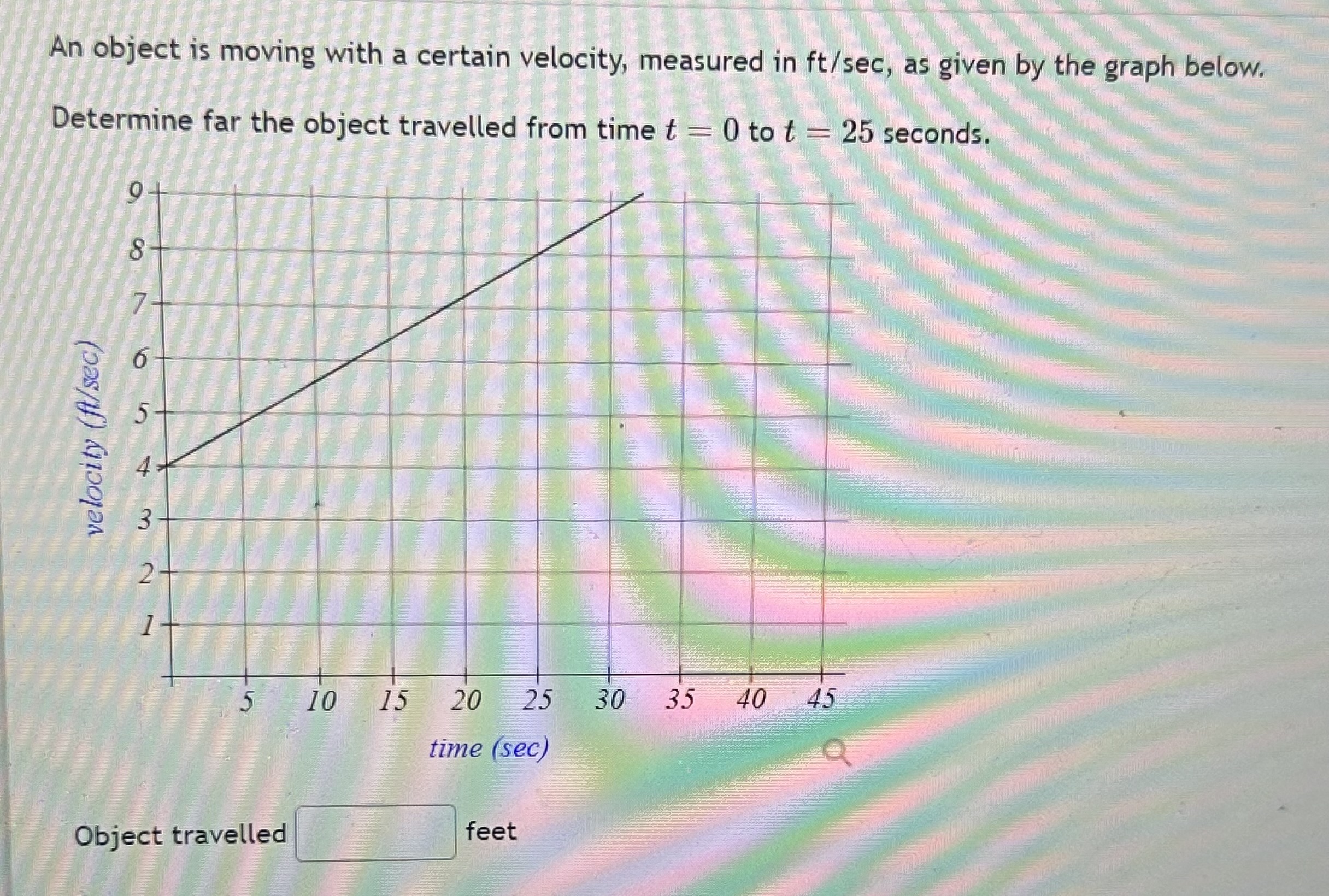 Solved An object is moving with a certain velocity, measured | Chegg.com