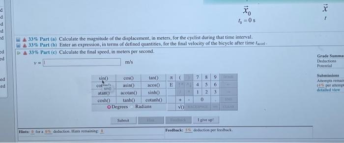 Solved 8 Problem 9 A Cyclist Accelerates From Rest
