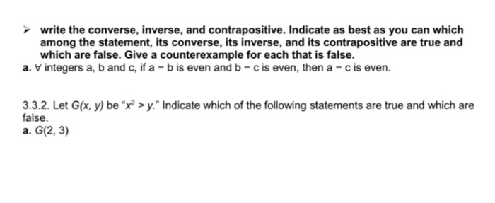 write the converse, inverse, and contrapositive. | Chegg.com