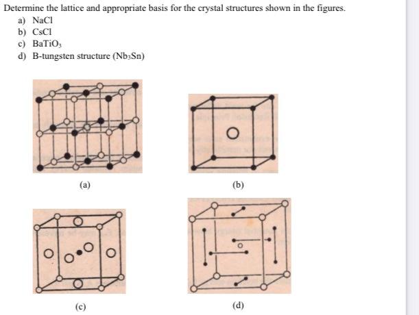 Solved Determine the lattice and appropriate basis for the | Chegg.com