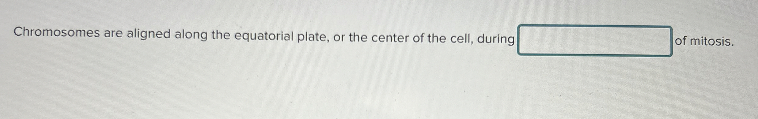 Solved Chromosomes are aligned along the equatorial plate, | Chegg.com