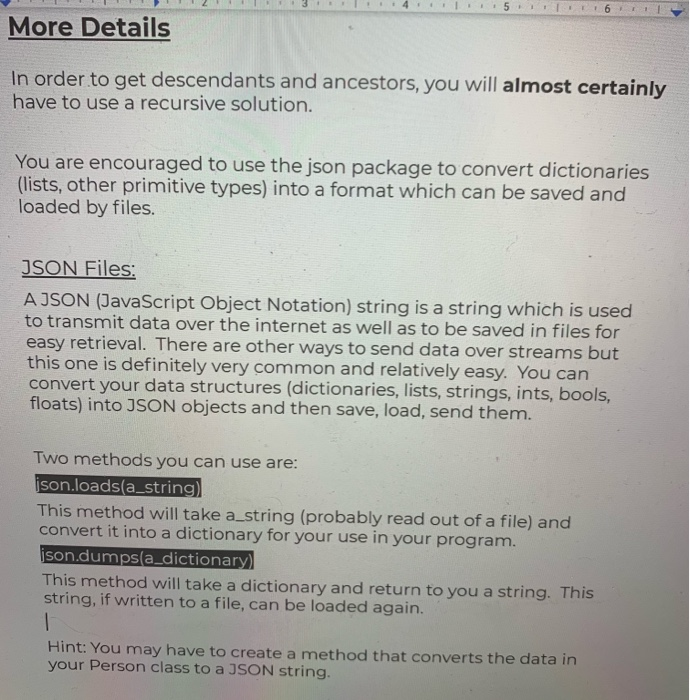 I need to make a family tree in PYTHON. Thank you so | Chegg.com