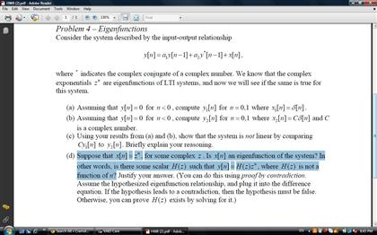 Consider the system described by the input-output | Chegg.com
