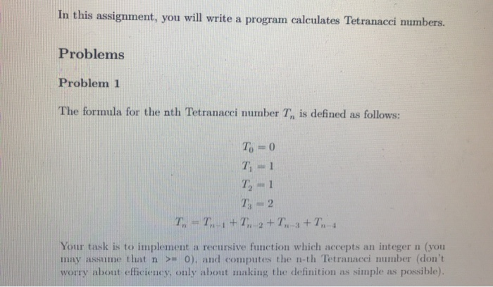 Solved In this assignment, you will write a program | Chegg.com