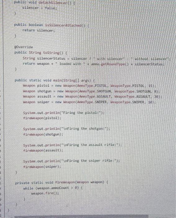 Solved need code to be created as gun.java need a client | Chegg.com
