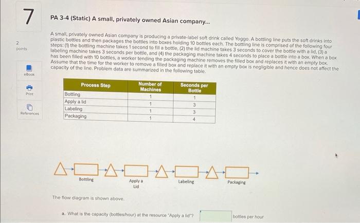 Solved PA 3-4 (Static) A small, privately owned Asian | Chegg.com
