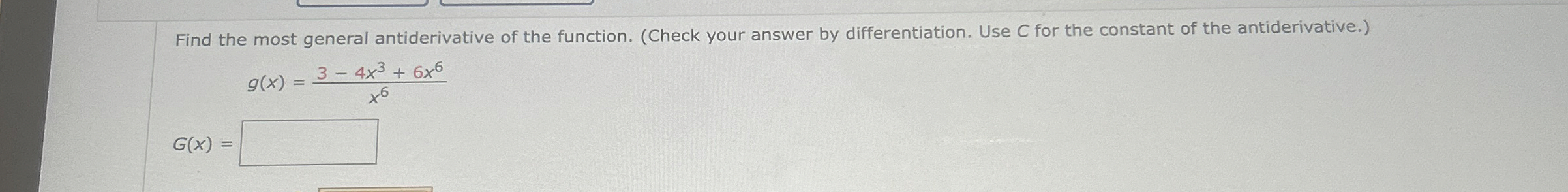 Solved Find The Most General Antiderivative Of The Function