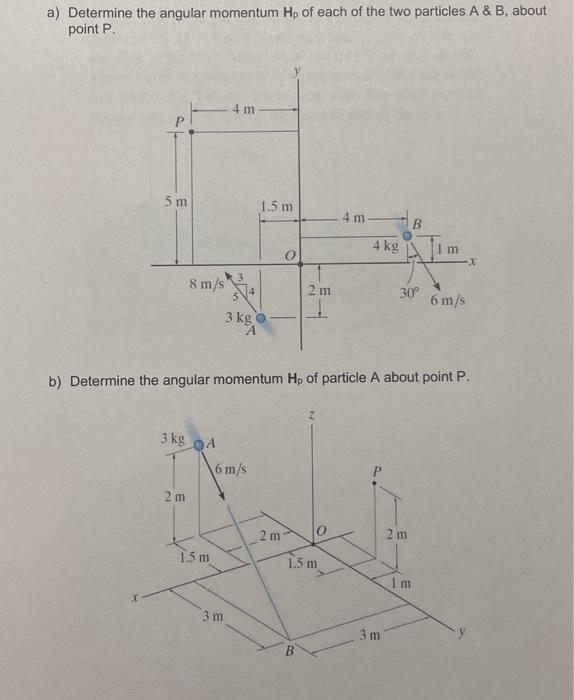 Solved a) Determine the angular momentum Hp of each of the | Chegg.com