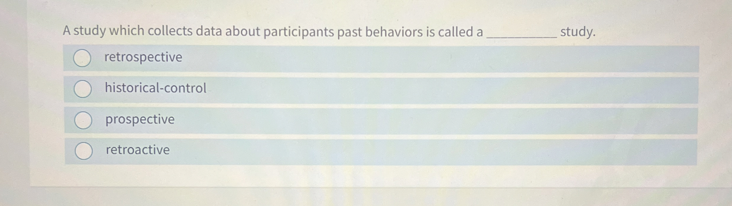 Solved A study which collects data about participants past | Chegg.com