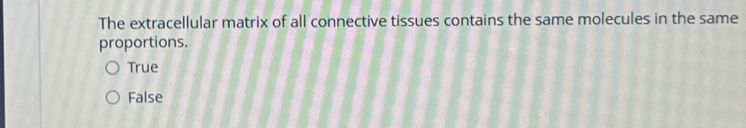 Solved The extracellular matrix of all connective tissues | Chegg.com
