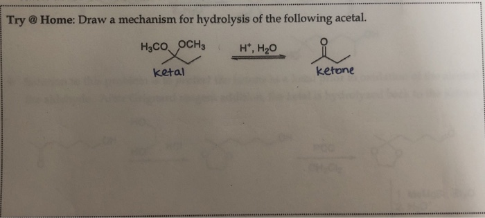 Solved Try@Home: Draw a mechanism for hydrolysis of the | Chegg.com