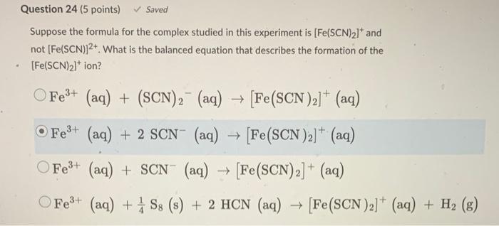 Solved Suppose the formula for the complex studied in this | Chegg.com