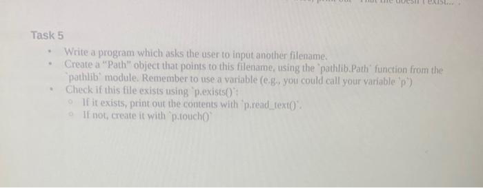 Solved Task 5 - Write a program which asks the user to input | Chegg.com