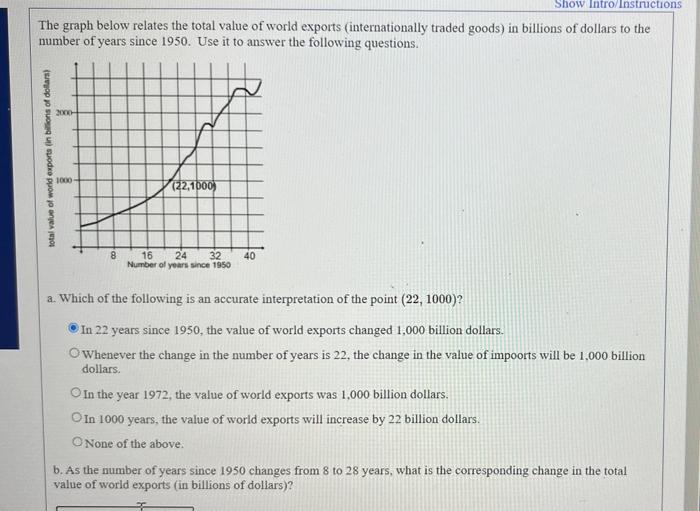 Solved Show Intro/Instructions The graph below relates the | Chegg.com