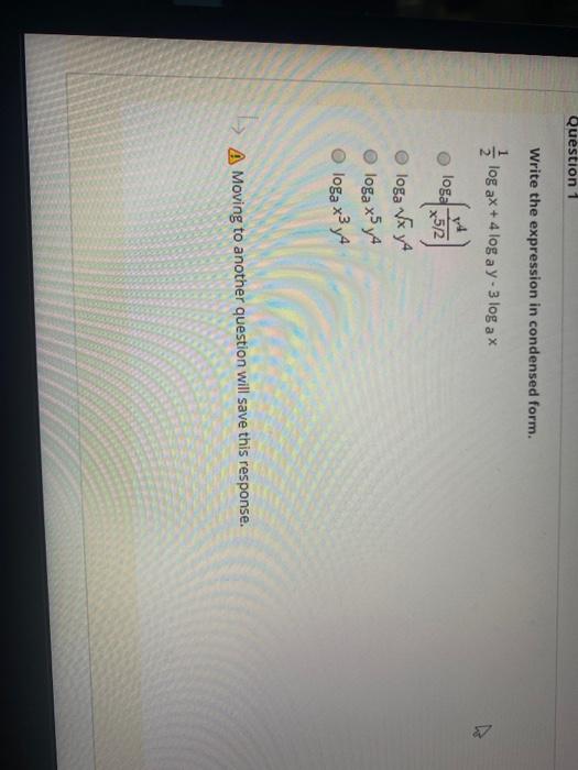 Solved Question 1 Write the expression in condensed form. 2 | Chegg.com
