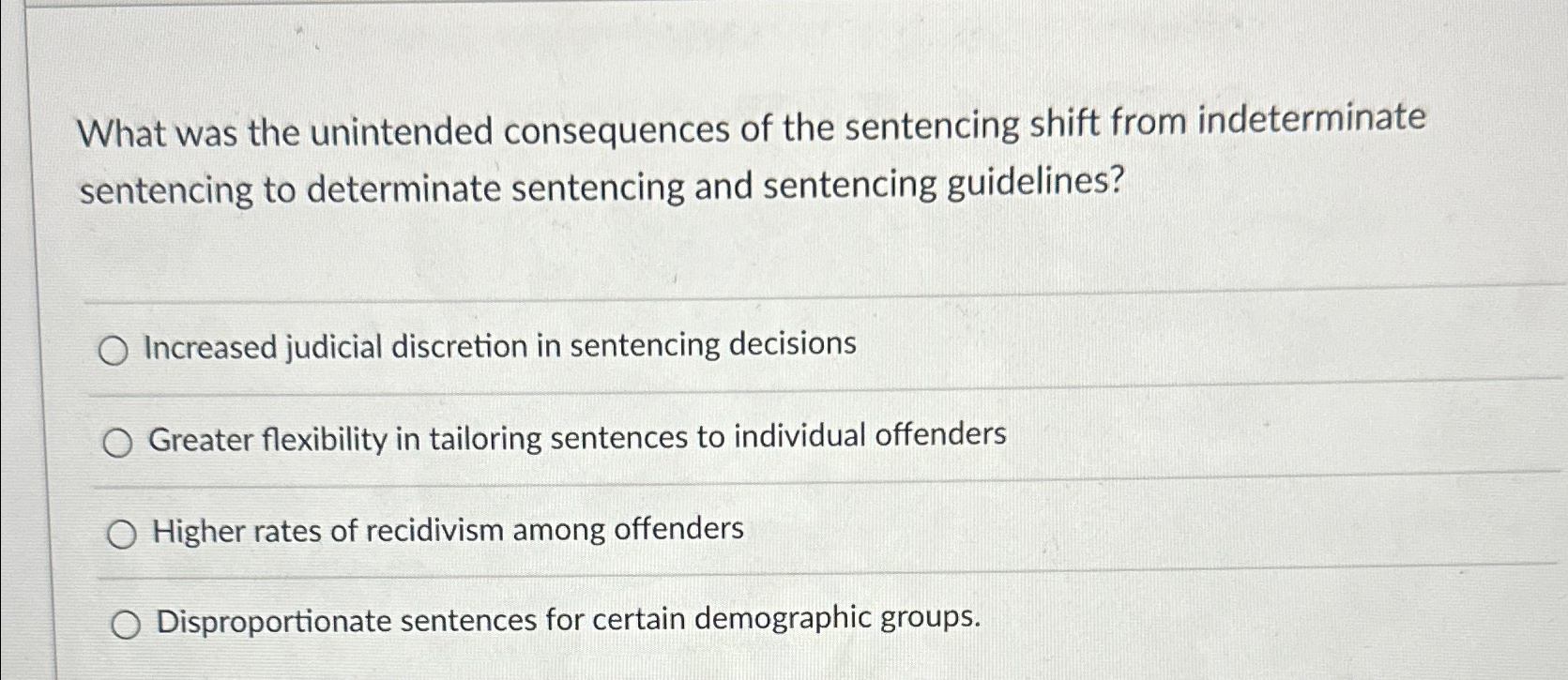 Solved What was the unintended consequences of the | Chegg.com
