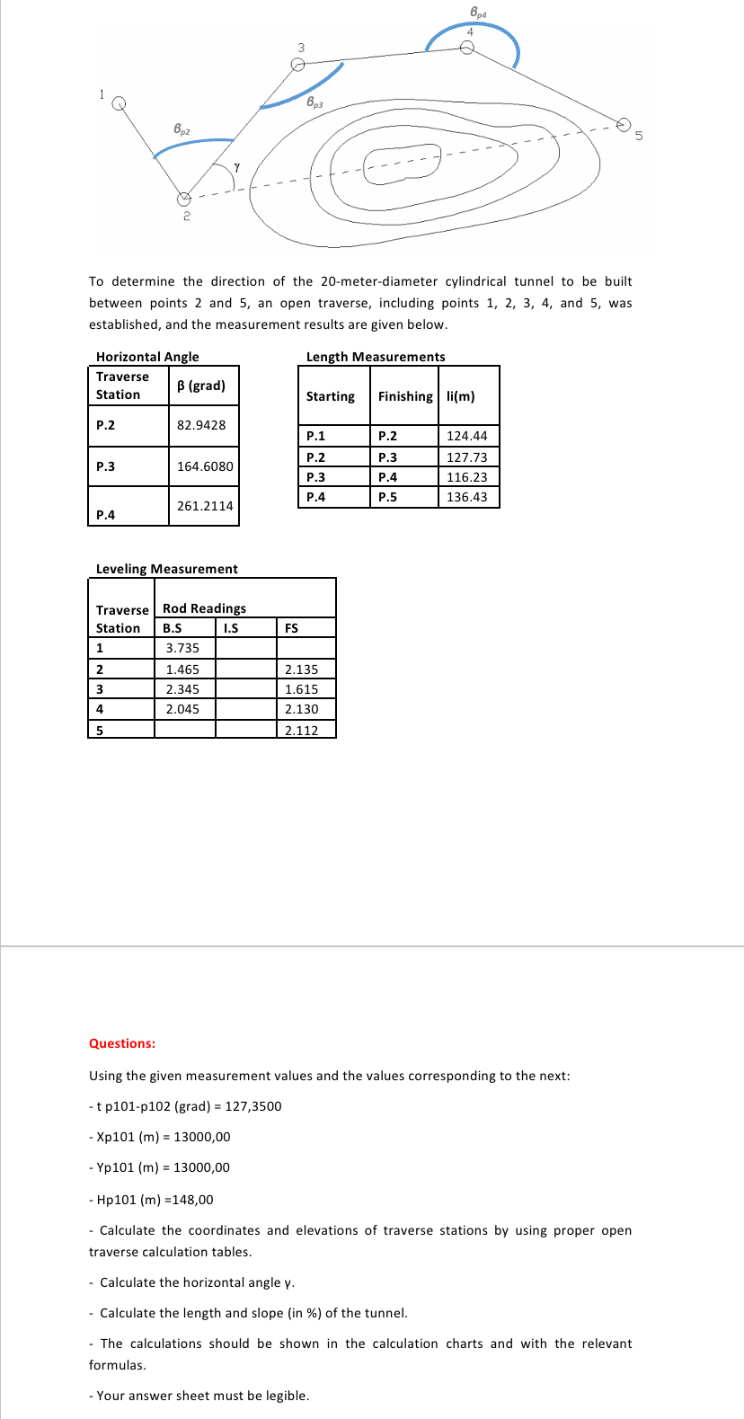 Solved To determine the direction of the 20 -meter-diameter | Chegg.com