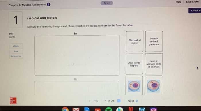 Solved Help Save & Exit Chapter 10 Meiosis Assignment Checkm | Chegg.com