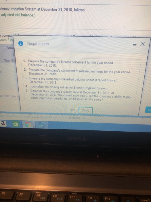 Data Table fent, lean Brinney Irrigation System | Chegg.com