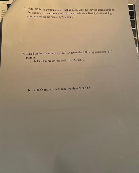 Solved 6. Note: G2 is the computational method used. Why did | Chegg.com
