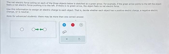 Solved The Net Electric Force Acting On Each Of The Three