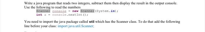 Solved Write a java program that reads two integers, | Chegg.com
