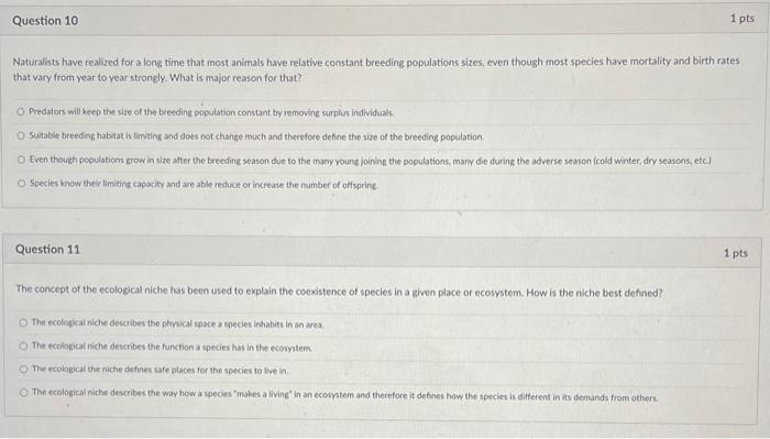 Solved Naturalists have realized for a long time that most | Chegg.com