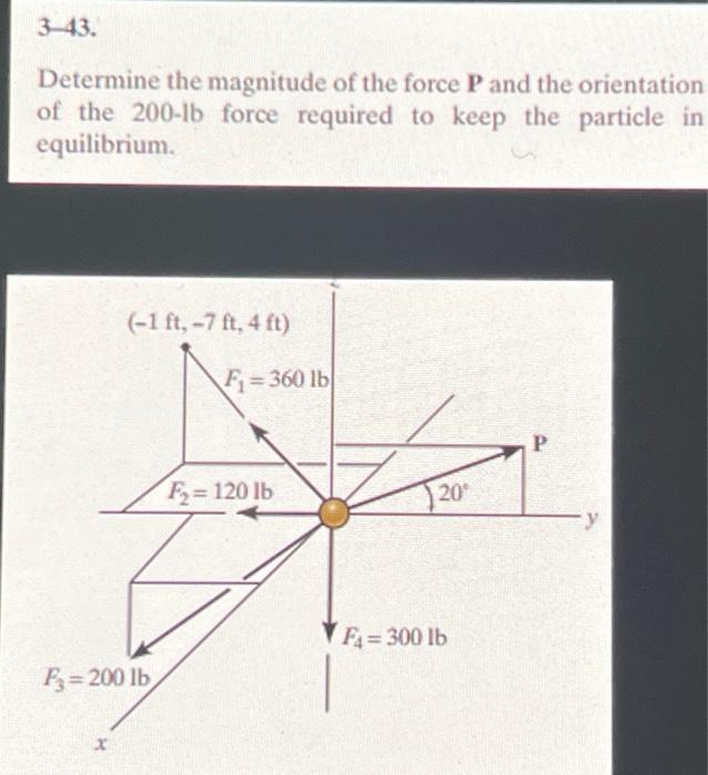 Solved Determine the magnitude of the force P and the | Chegg.com