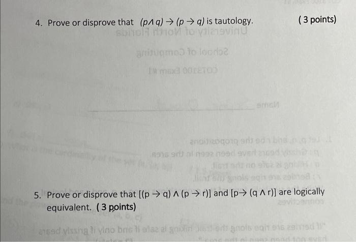 Solved 4. Prove or disprove that (p∧q)→(p→q) is tautology. ( | Chegg.com Solved 4. Prove or disprove that (p∧q)→(p→q) is tautology. ( | Chegg.com