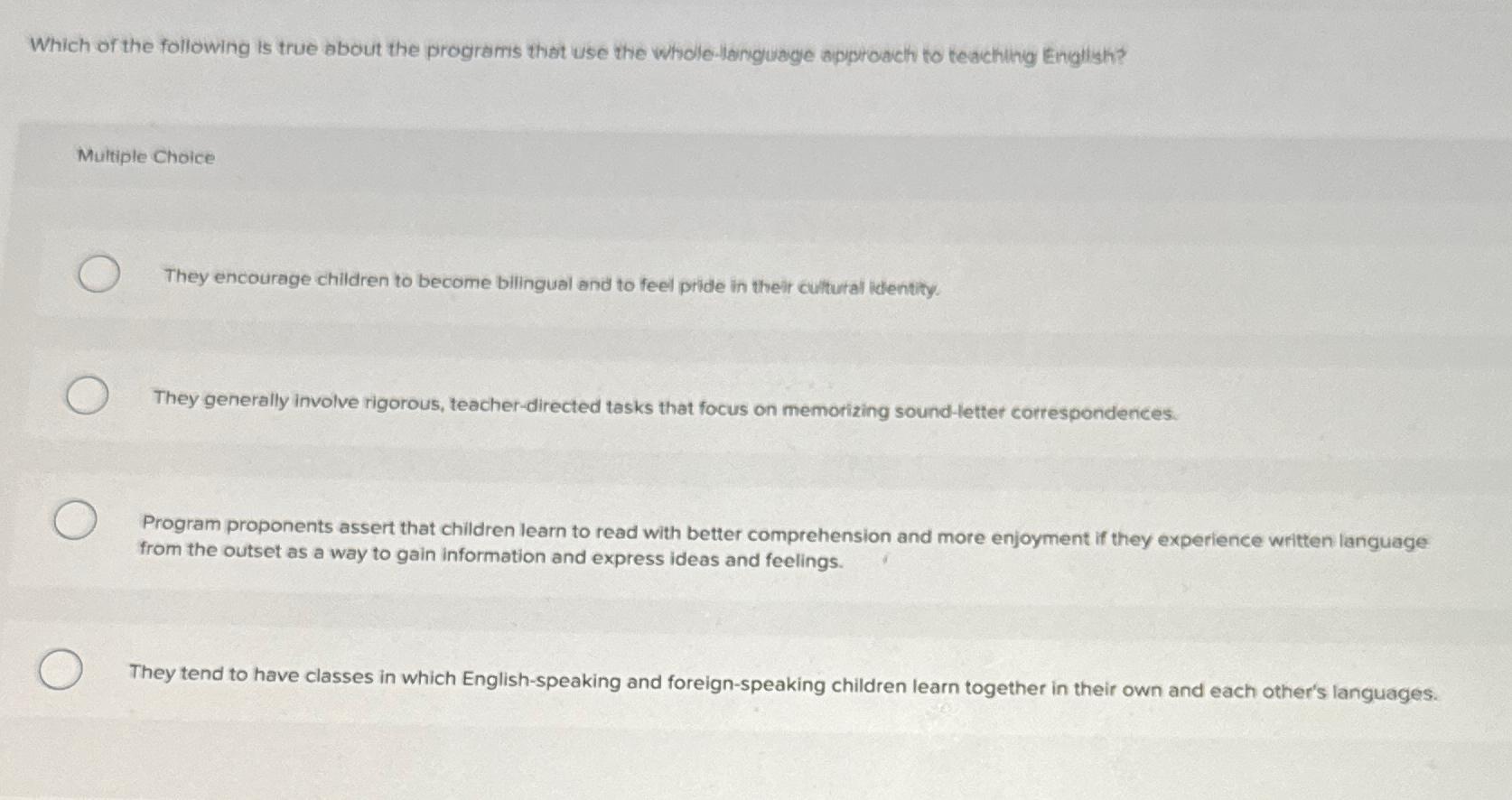 Solved Which of the following is true about the programs | Chegg.com