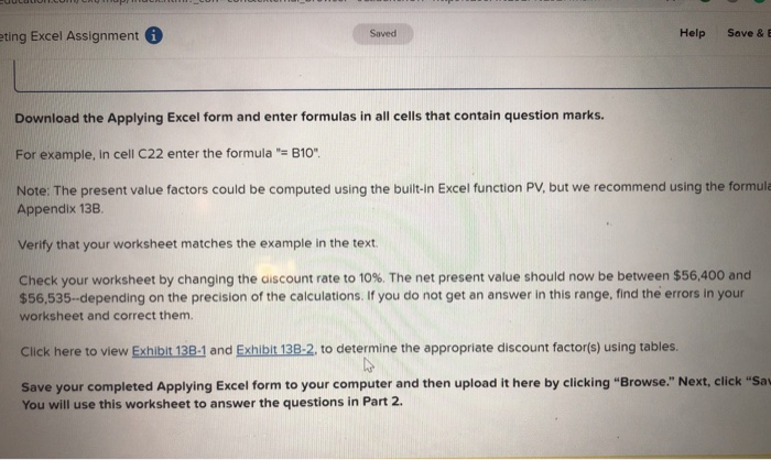 Solved eting Excel Assignment Saved Help Save & E Download | Chegg.com