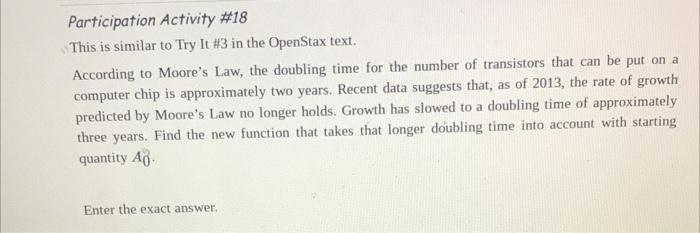 Solved Participation Activity \#18 This is similar to Try It | Chegg.com