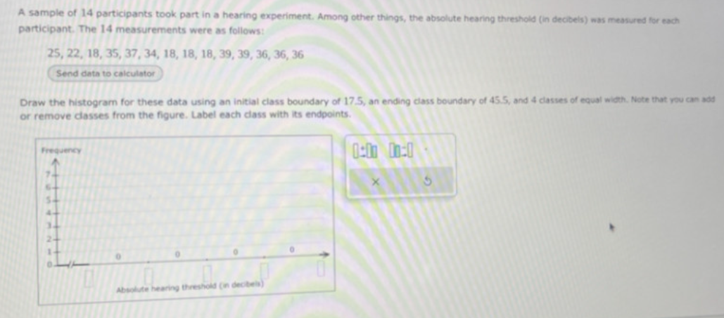 Solved A sample of 14 ﻿participants took part in a hearing | Chegg.com