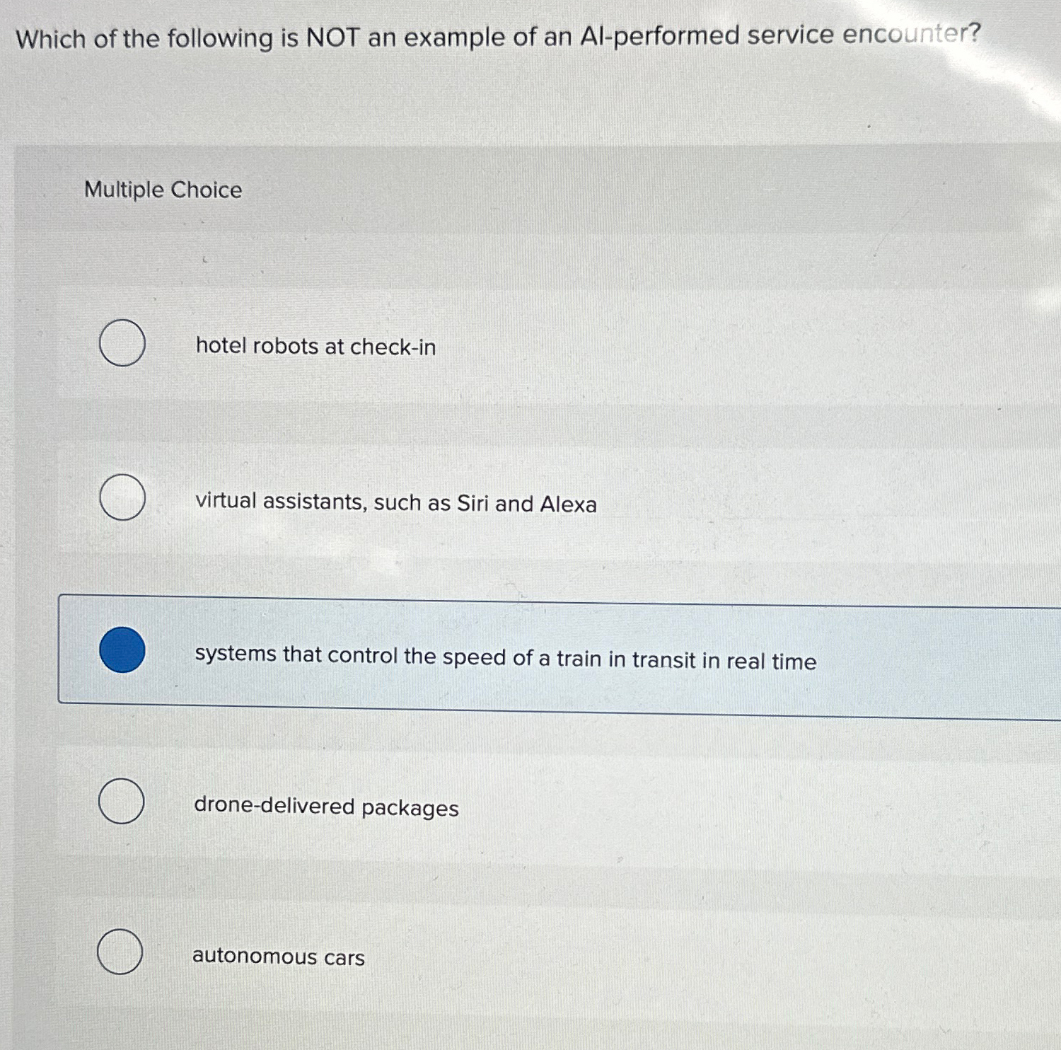 Solved Which of the following is NOT an example of an | Chegg.com