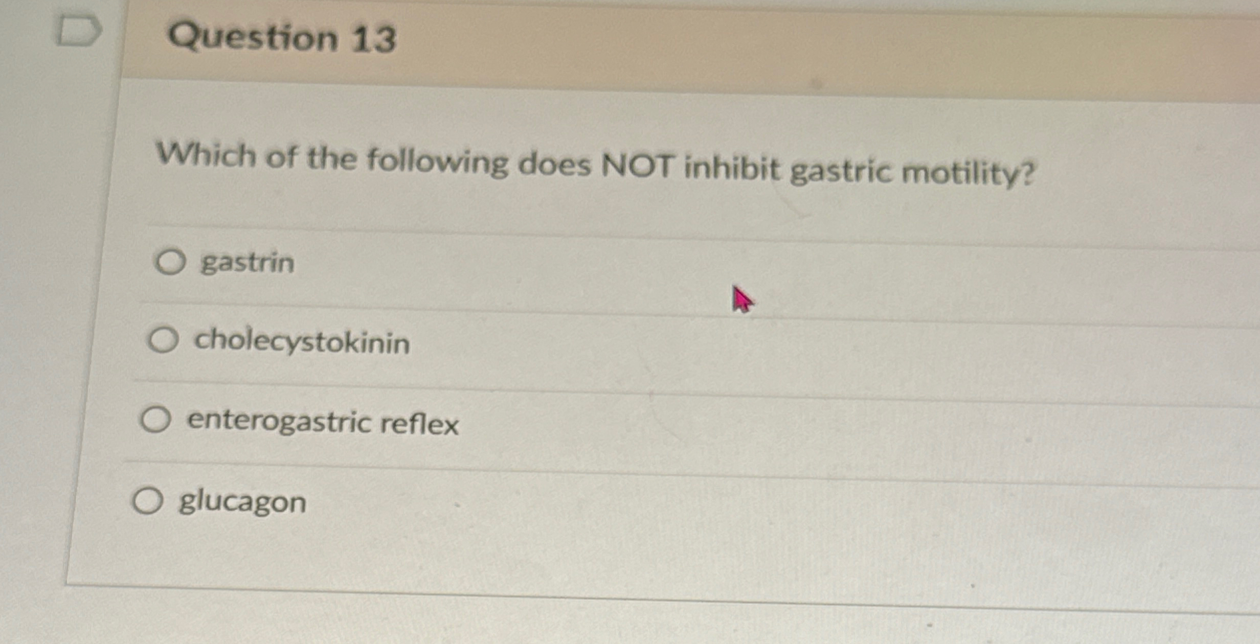 Solved Question 13Which of the following does NOT inhibit | Chegg.com