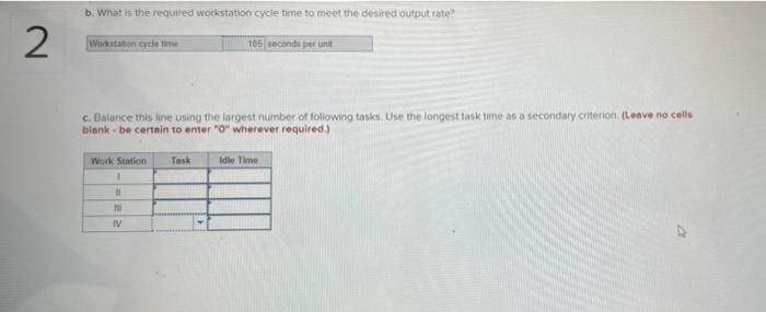 Solved 2 The desired daily output for an assembly line is | Chegg.com