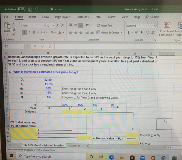 Solved AutoSave Of H . 8 Week-4 Assignment - Excel File | Chegg.com
